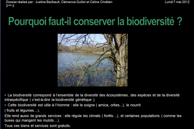 Activités pédagogiques autour de la biodiversité – Projet-Biodiv